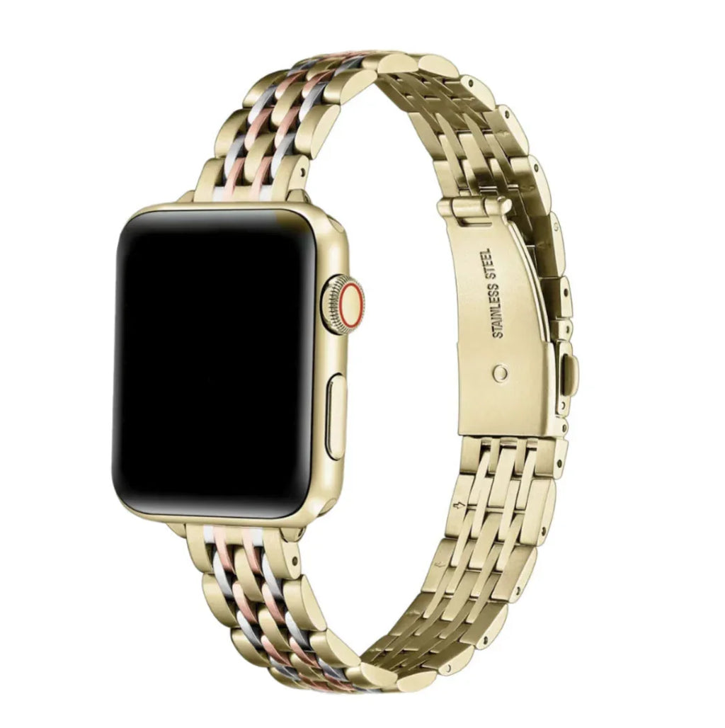 Rainey Skinny Stainless Steel Apple Watch® Band – Slim Metal Link ...