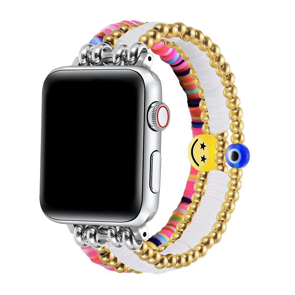 Bestie Beaded Band for Apple Watch - New 18k Gold Plated Beads – Posh Tech